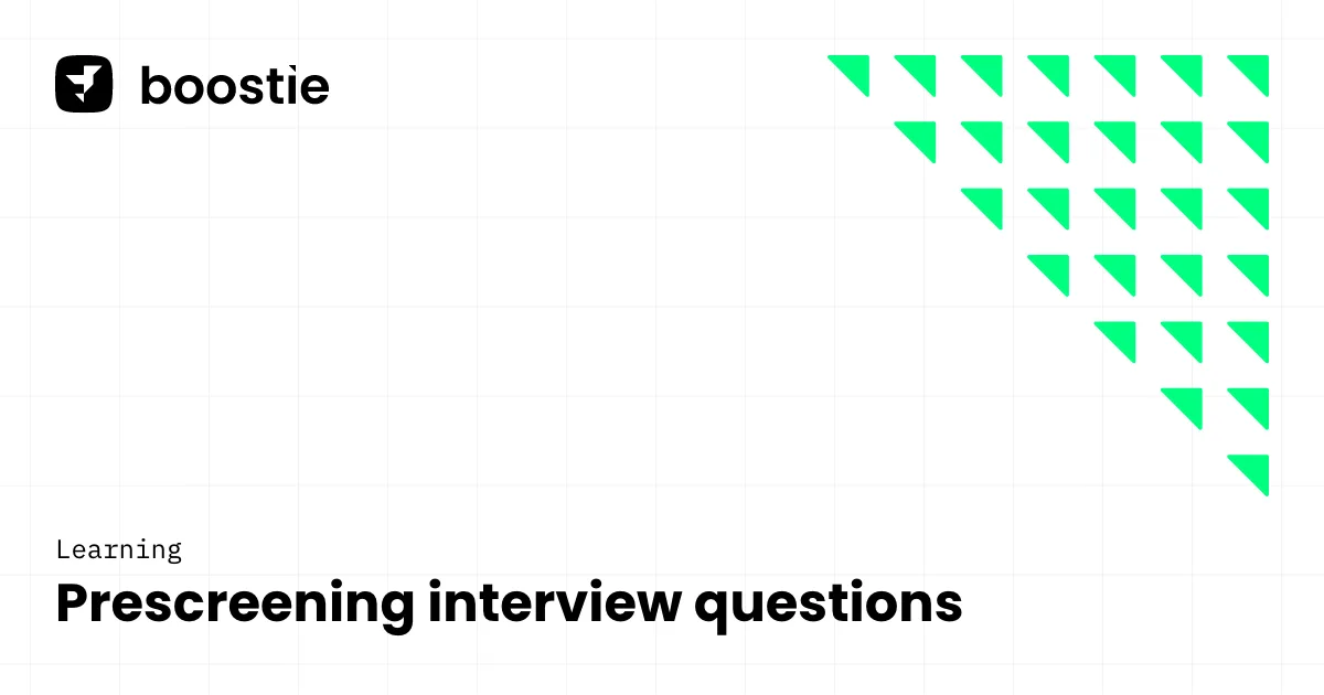 Essential Prescreening Interview Questions